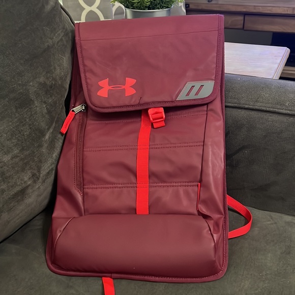 Under Armour | Bags | Under Armour Maroon Knapsack Backpack | Poshmark